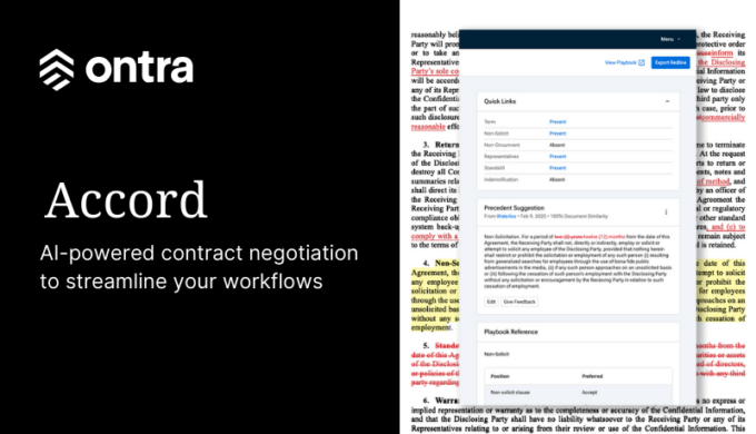 Accord: AI-Powered Contract Negotiation Software | Ontra