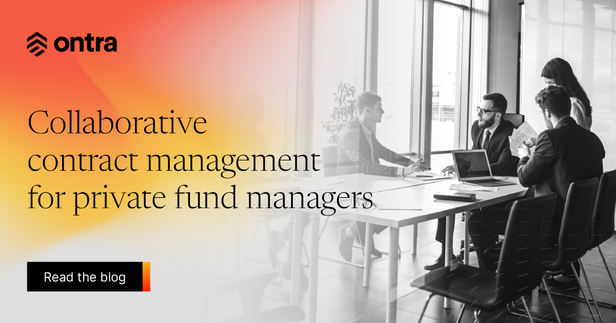 Collaborative Contract Management For Private Fund Managers Ontra