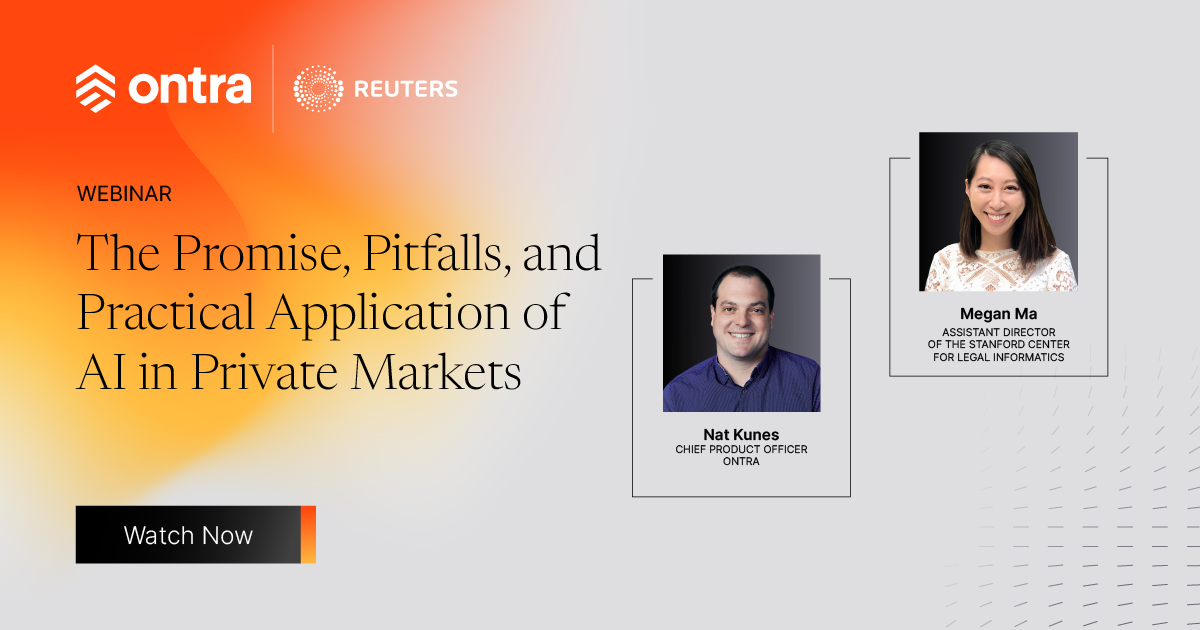 Webinar: Practical Application of AI in Private Markets | Ontra