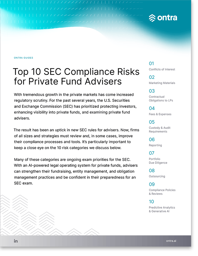 Top 10 SEC Compliance Risks for Private Funds | Ontra