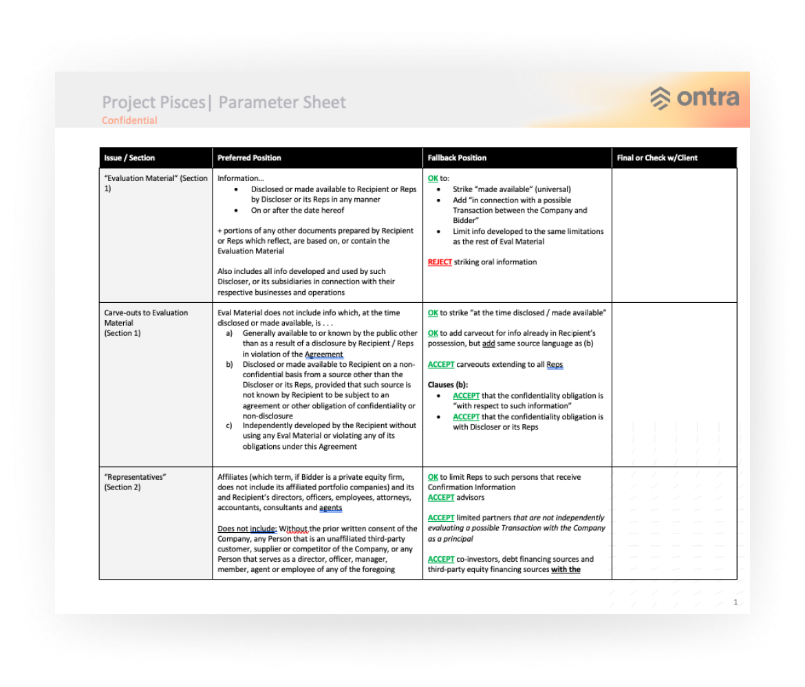 Contract & NDA Negotiation Solution for Investment Banking | Ontra