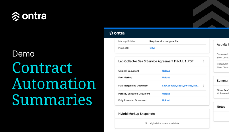 Discover Ontra’s AI-powered contract negotiation summaries
